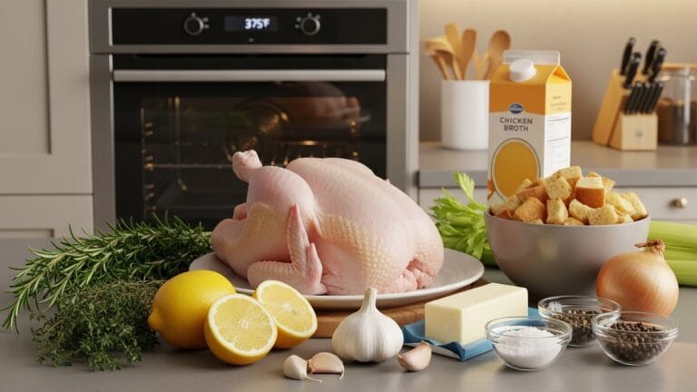 Roast Chicken with Herb Stuffing Recipe - Easy Sunday Dinner